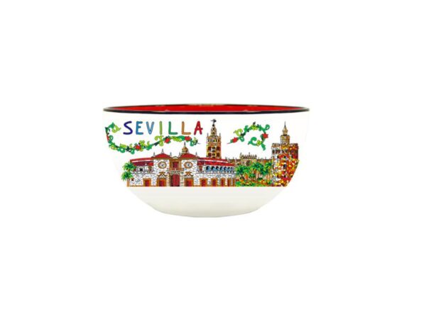 9 cm ceramic bowl. Panoramic. Seville. Beige | Olé Mosaic
