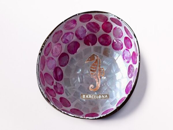 Fuchsia Coconut Bowl. Seahorse. Mediterranean Style. Barcelona. Spain ...